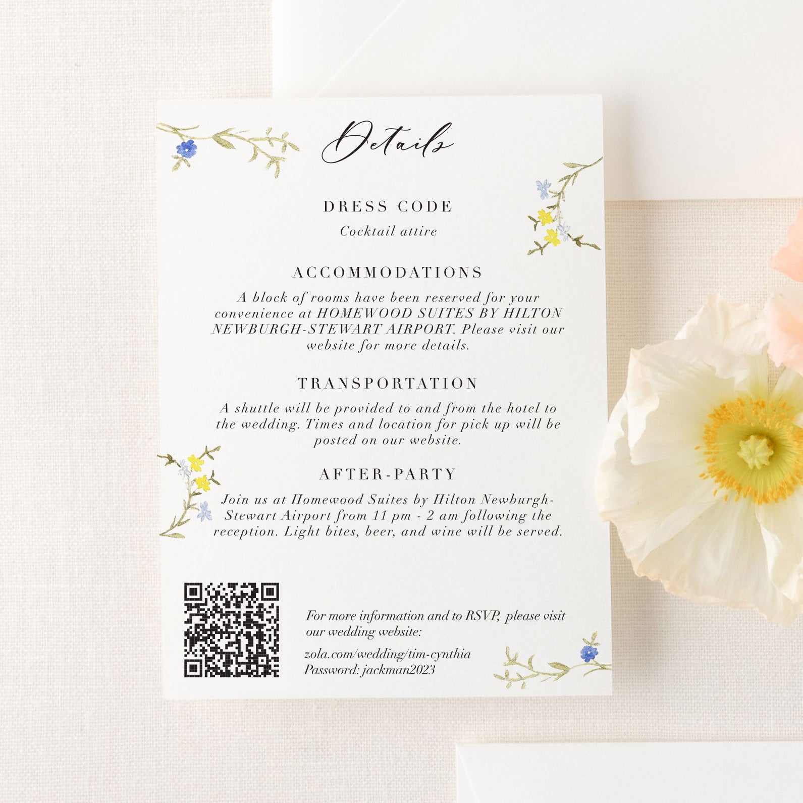 Venue Collection Details Card – Cotton & Bow